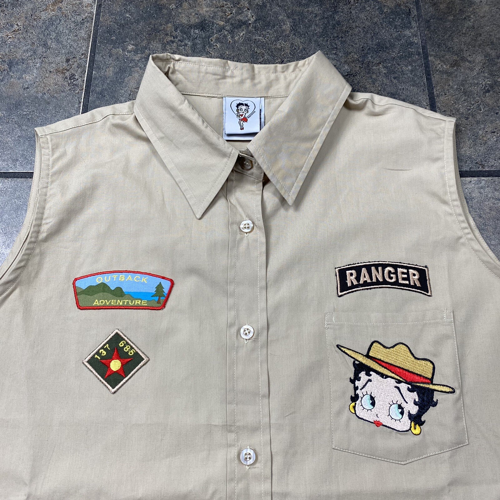 Women’s VTG 2002 Betty Boop Ranger Style Sleeveless B… - Gem