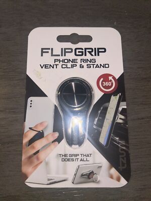 FlipGrip 3-in-1 Phone Ring, Vent Clip & Stand Universal Smartphone Grip ...