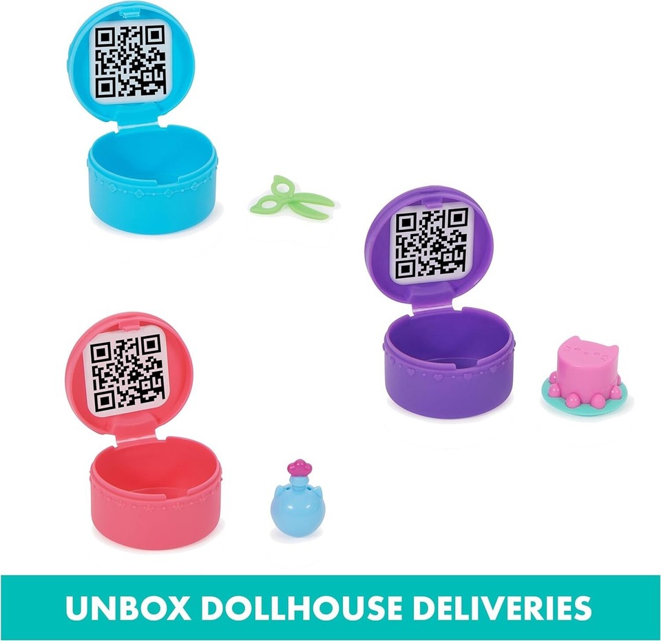 Gabby's Dollhouse Clip-On Playset Cakey Baby Box And Mercat 3 Pack Set ...