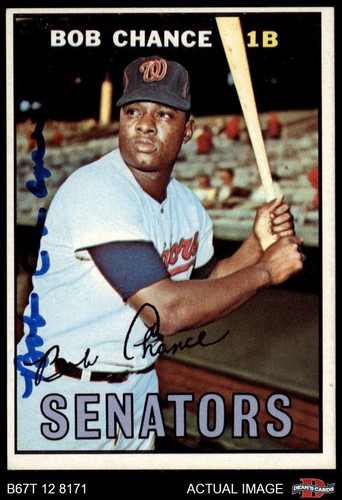 1967 Topps #349 Bob Chance Senators AUTO Signed | eBay
