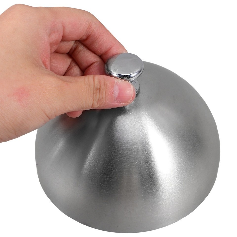 Griddle Dome Cover for Food with Stainless Steel Rim Cheese Melting ...