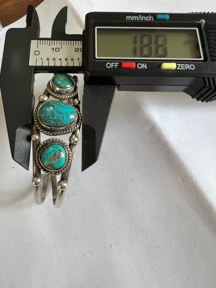Navajo Sterling Silver Turquoise Bracelet | eBay