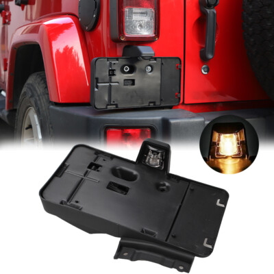 Rear License Plate Mounting Holder Bracket &Light For 2007-2018 Jeep ...
