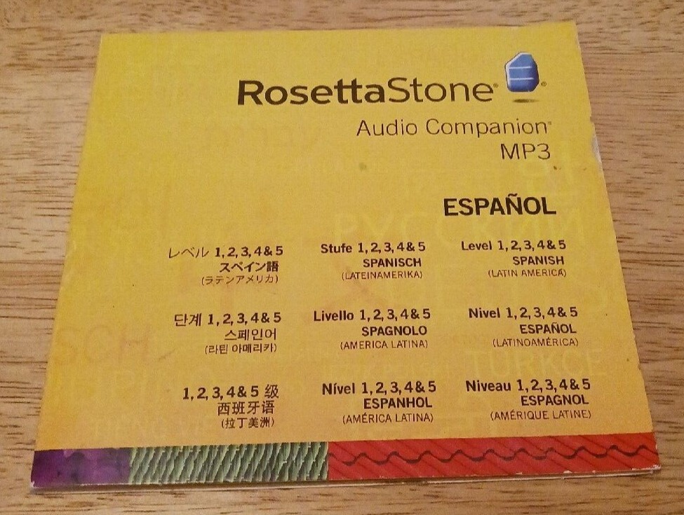 Rosetta Stone Español Audio CD Set Level 1-5 Spanish MP3 Audio ...
