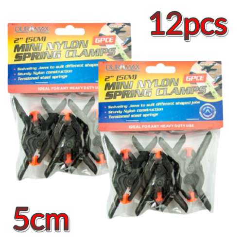 12pcs 5cm Mini Nylon Plastic Spring Clamps For Crafts Hobbies General ...