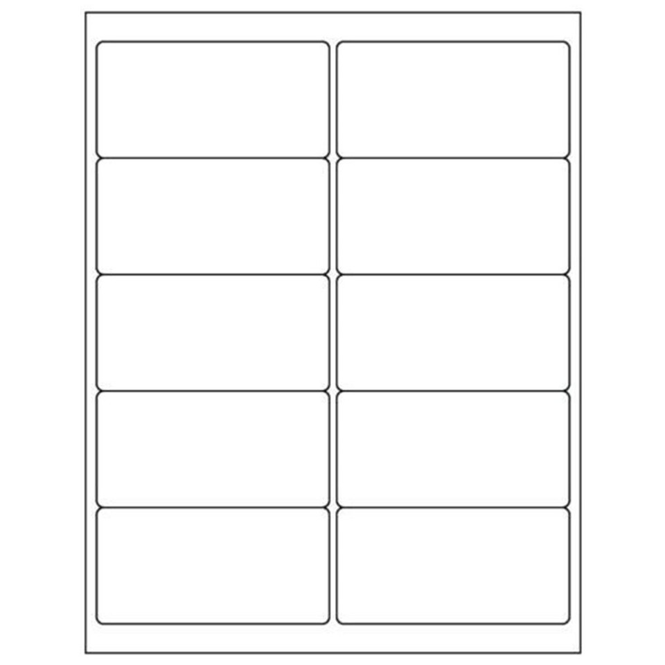 250 2" x 4" White Self Adhesive Mailing Postage Shipping Labels 10 Up ...