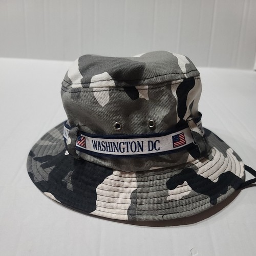 Washington DC Bucket Hat Camo Cap USA Made Adult Mens Womens Sun Strap ...