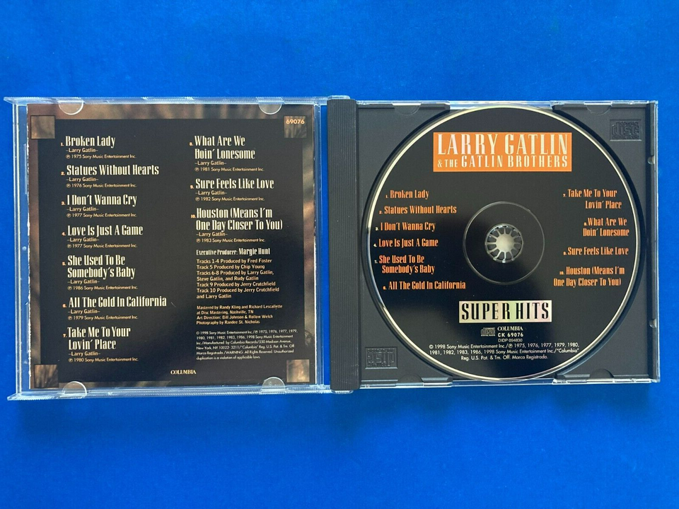 Larry Gatlin & The Gatlin Brothers Super Hits CD, 1998 Columbia CK69076 ...