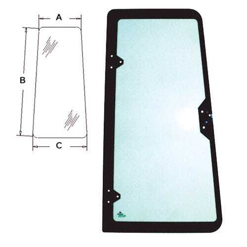 Cab Glass - Door Rear Right Hand fits Case 570LXT 580K 580L 580 Super L ...
