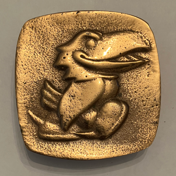 Vintage Bronze Jayhawk Paperweight - George Knotts - University of ...