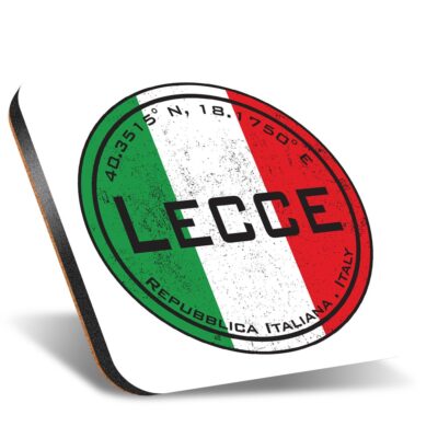 1x Square Coaster 12cm Lecce Italy Flag Circle #59454 | eBay UK