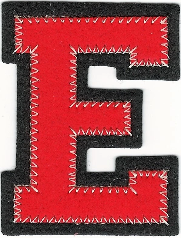 Block Letter E Red