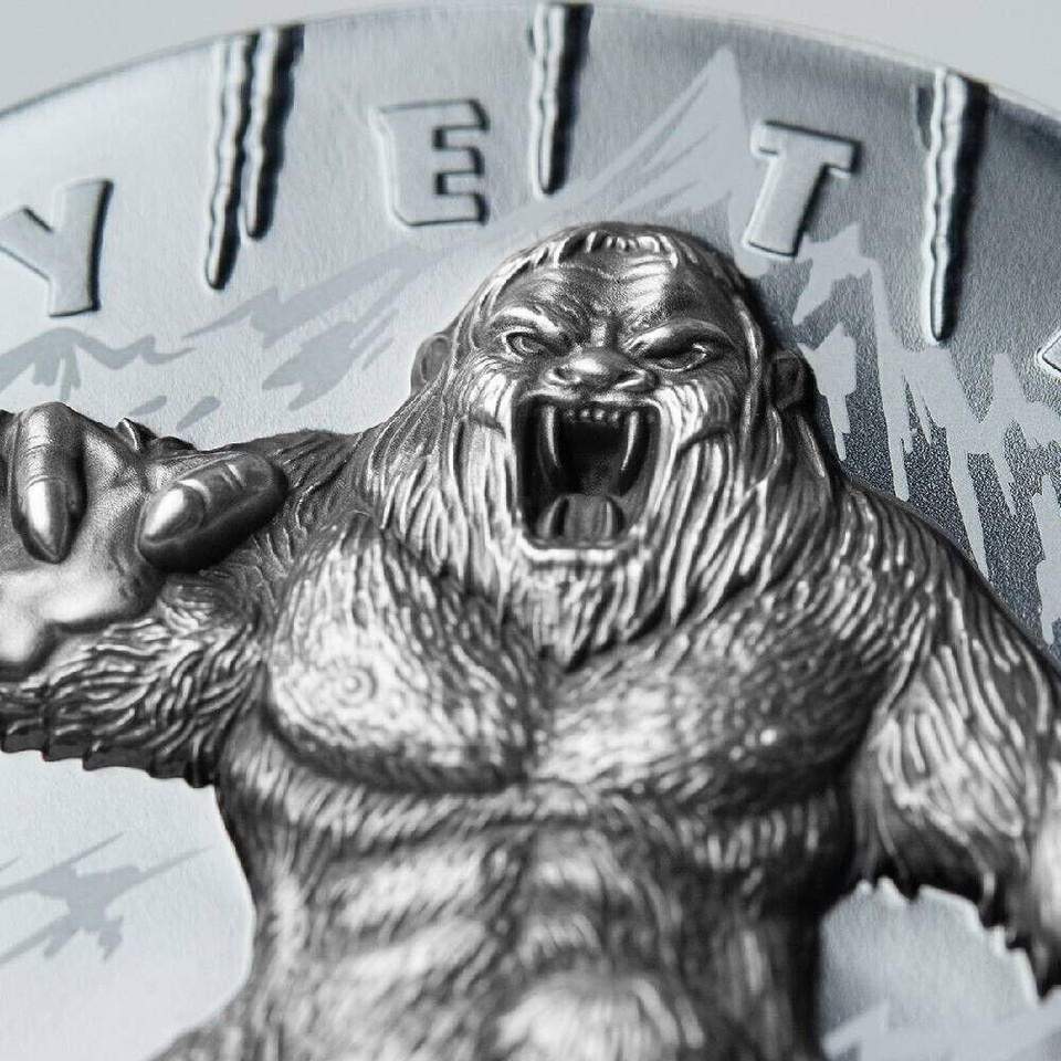 Yeti 2 oz Black Proof Silver Coin 5$ Niue 2022 | eBay
