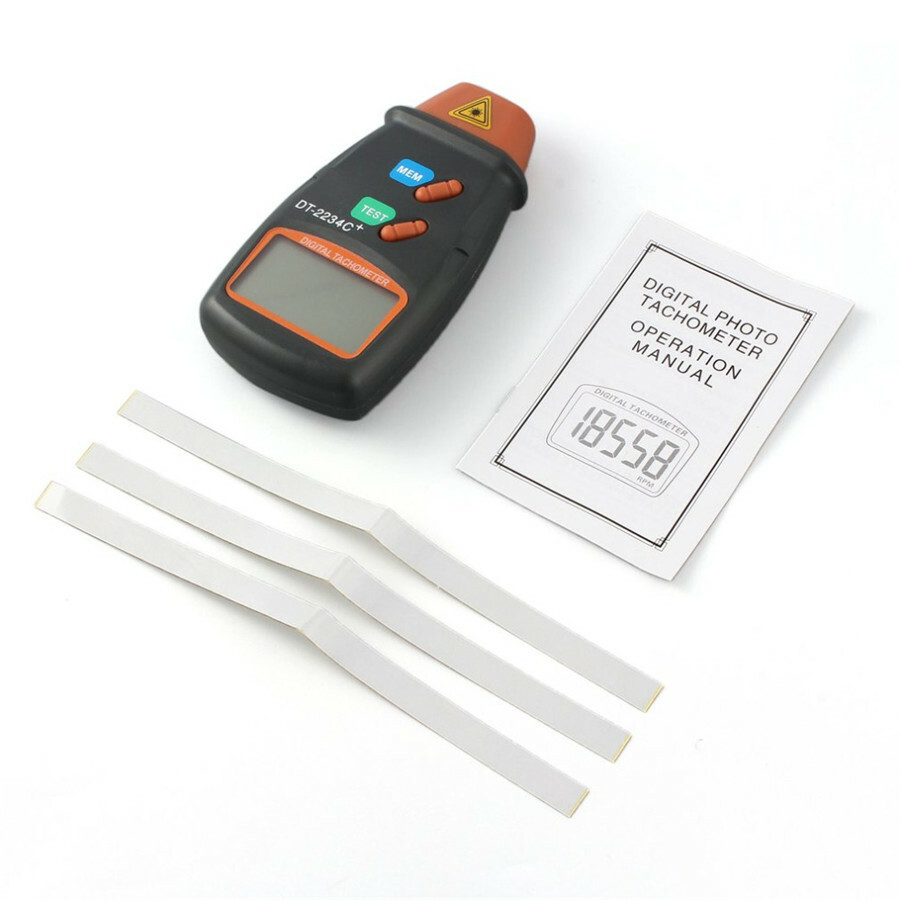 Handheld Digital Laser Tachometer Non Contact Tach Tool RPM Tester ...