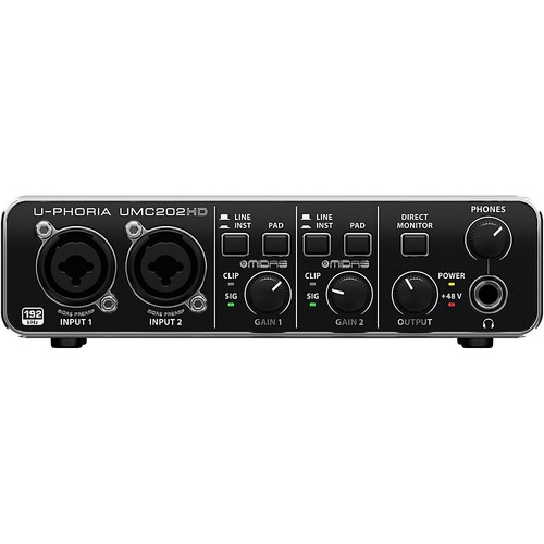 Behringer U-PHORIA UMC202HD Audiophile 2x2, 24-Bit/192 kHz USB Audio ...