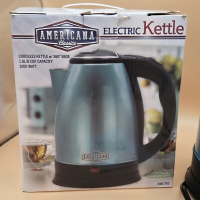 Americana Classics Electric Kettle 1.8L 1000 Watt Blue AMC-TK2 NEW | eBay