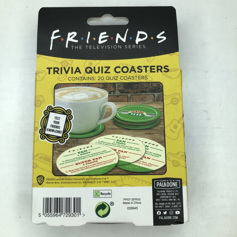 Friends Television Series TV Show Central Perk Trivia Game 20 Quiz ...