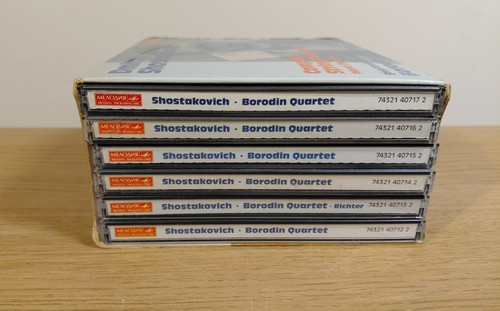 Shostakovich Complete String Quartets Borodin Quartet Melodiya 6 CD Box ...