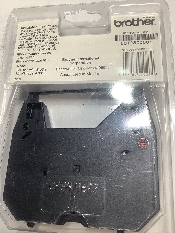 NEW Brother 1230 Black Correctable 1030 Film Ribbon Factory One Ribbon ...