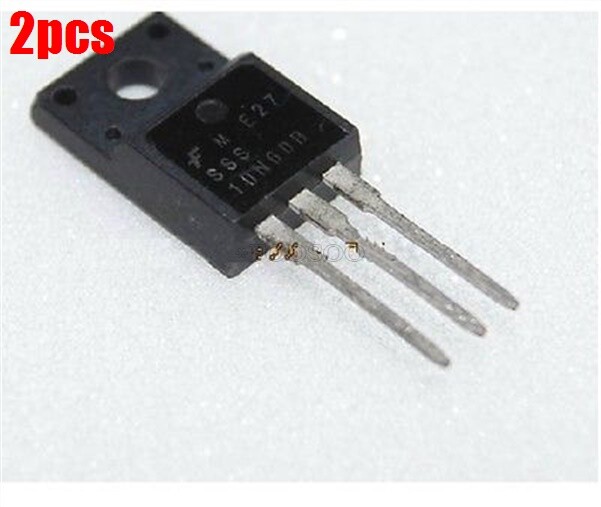 2Pcs FQPF10N60C Fqpf 10N60C 10N60 600V 10A N-Channel Mosfet TO-220F pl ...