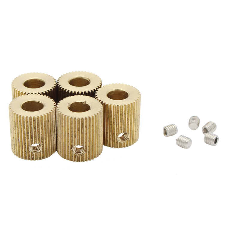 1pcs Brass Feedstock Extruder Wheel Hobbed Drive Gear for MK7 MK8 3D ...