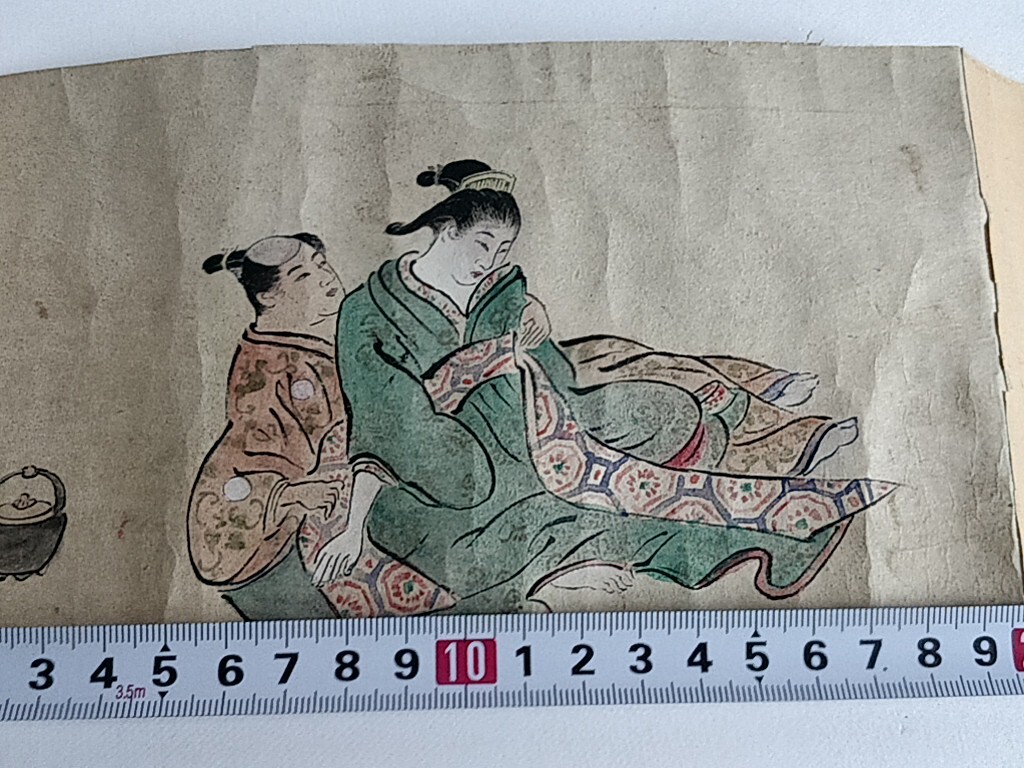 Japanese Antique Shunga Pictures on the Paper Scroll UKIYOE Erotic ...