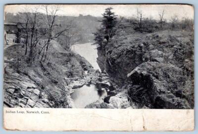 Pre-1906 INDIAN LEAP NORWICH CONNECTICUT CT ANTIQUE POSTCARD | eBay