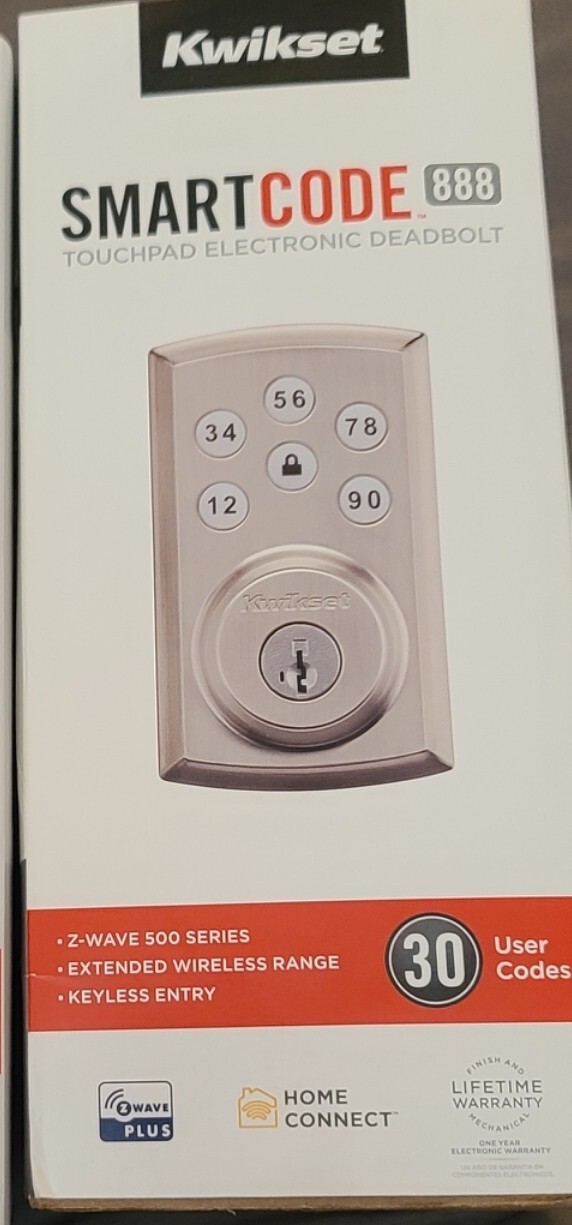 Kwikset 98880-001 SmartCode 888 Deadbolt Smart Lock - Satin Nickel for ...