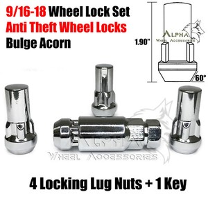 Dodge Ram Wheel Locks 9/16-18 For 2003-2011 Ram 2500 3500 Anti Theft 1. ...