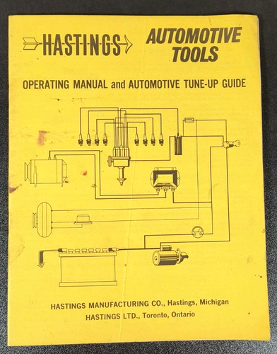 Vintage 1950s Hastings Manufacturing Automotive Tool Tune Up Guide ...