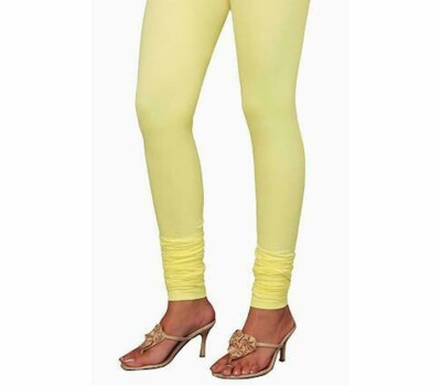 Lemon Color Women Cotton Indian Legi Churidar Leggings Pants From India ...