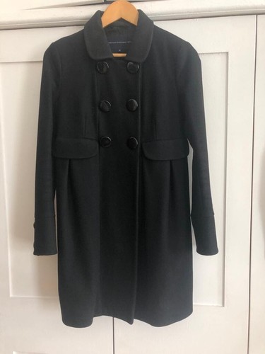 Classic Black French Connection Coat Pockets UK 8 | eBay UK