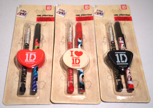 One Direction 1D Sticker Pen Push Pencil Eraser Sets Harry Liam Louis ...