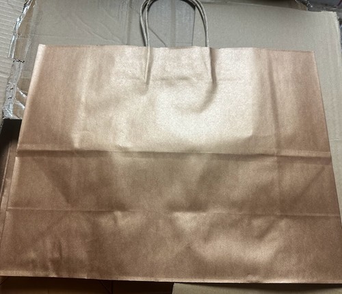 LARGE SHOPPING BAGS COPPER PAPER (16”L x 6”D x 12 ½”H)/CASE OF 100 ...
