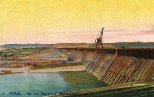 Carte EGYPTE ASSOUAN ASSUAN The Great Dam 1 1/4 of miles in Length Barrage | eBay