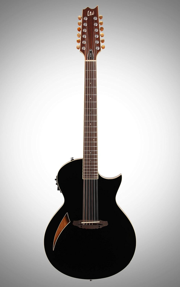 ESP LTD TL-12 Thinline 12-String Acoustic Electric Guitar, Black | eBay