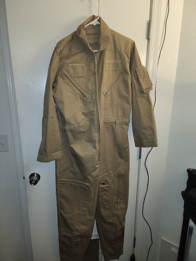 Sentinel Uniform Flight Suit El Cajon Size 40 Regular TAN Coveralls USA ...