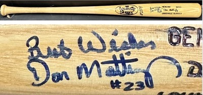 Don Mattingly Signed LS Game Model Bat Yankees Best Wishes Autograph ...