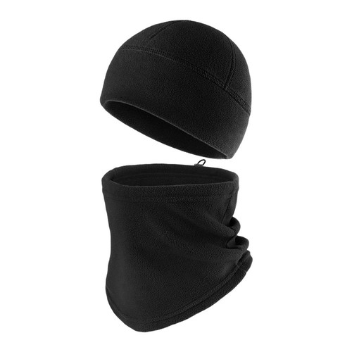 Fleece Skull Cap with Neck Gaiter Winter Windproof Set for Outdoor Use ...
