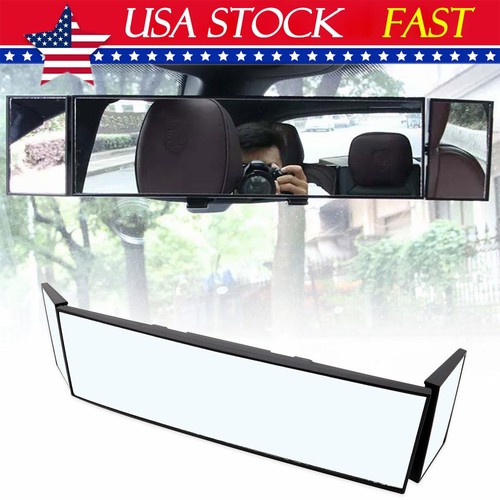 Universal Car Large Vision Interior Rear View Mirror Wide Angle ...