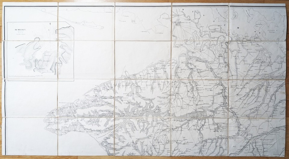 Crimea Ukraine Military Topographical Wall Map Kelly King 1854 | eBay