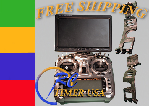 FrSky TARANIS RC FPV LCD Monitor mount adjustable 3D printed + D-ring 1 ...