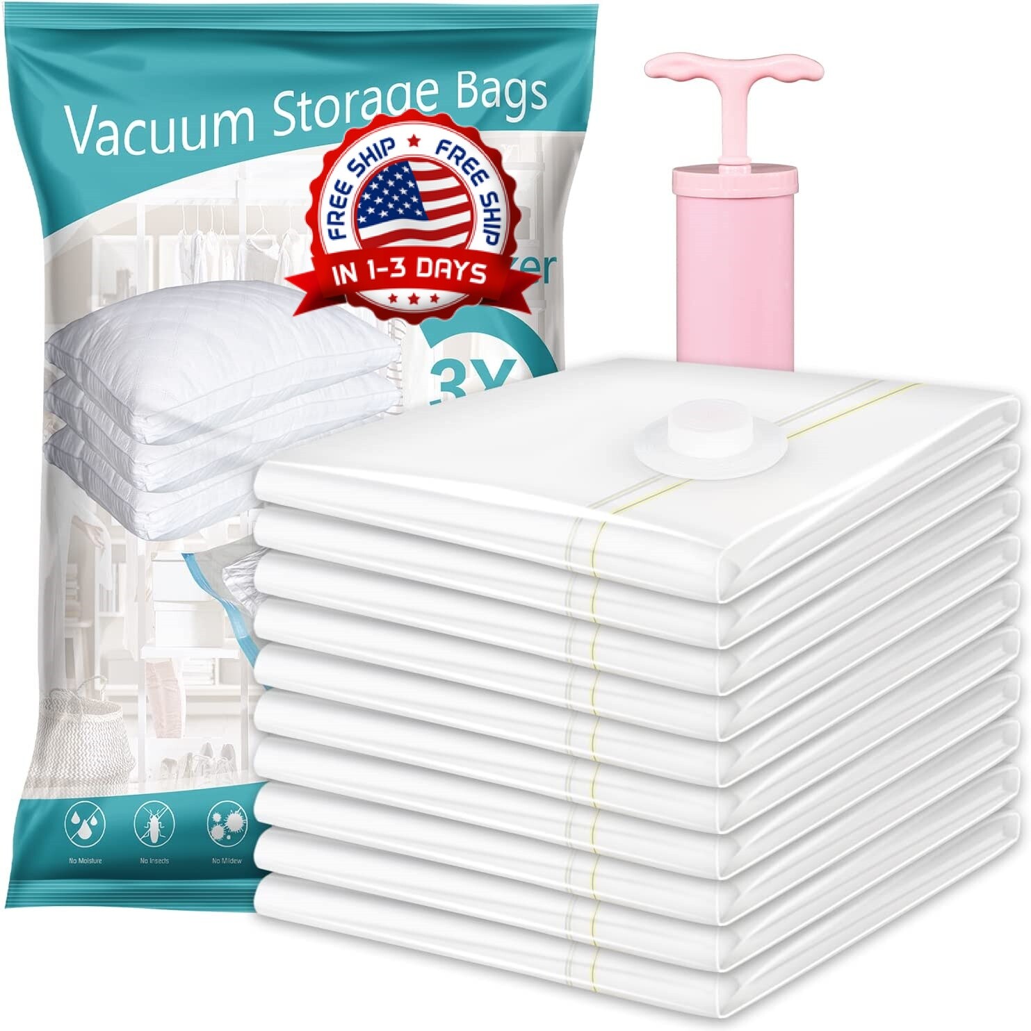 Bolsas Para Guardar Ropa De Almacenamiento En El Closet Al Vacío ...