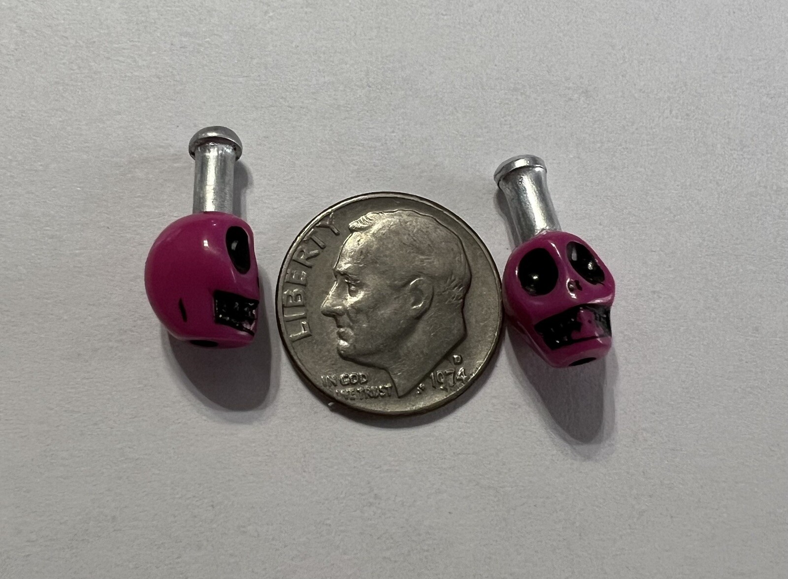 Skull brake cable ends crimps cool BMX, Road,Fixie, Single Speed(pink ...