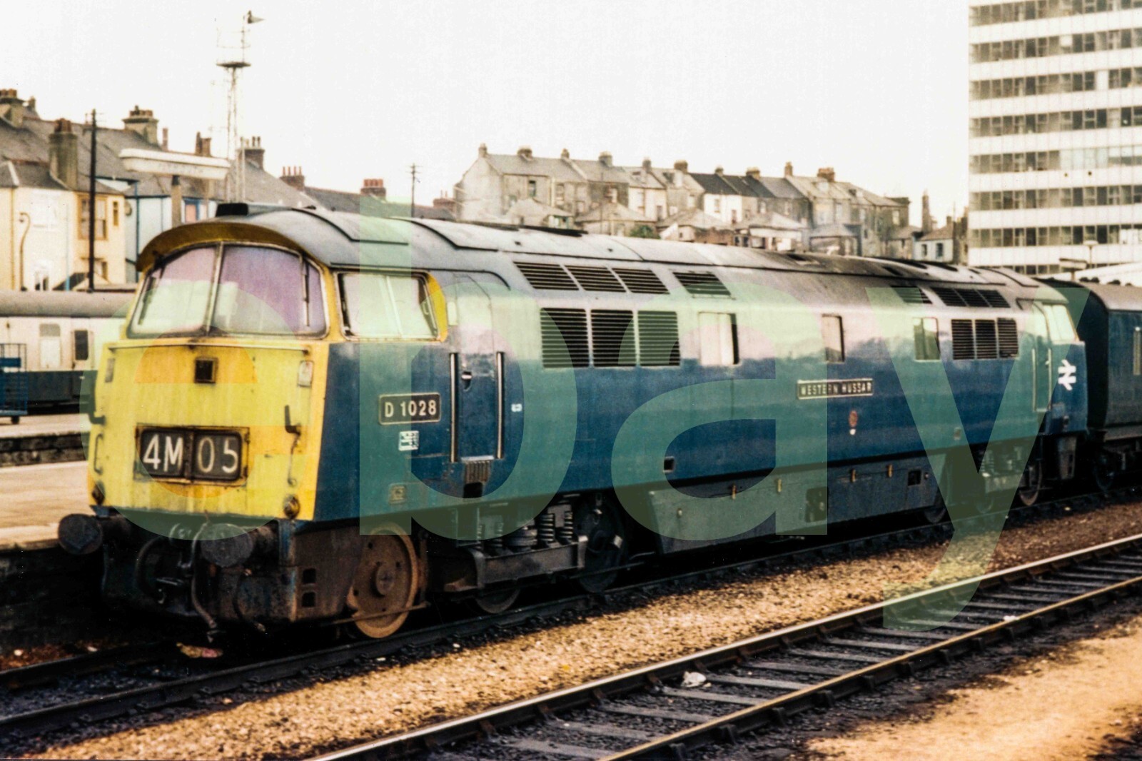 UK Railway Photograph of Class 52 Western Locomotive D1028. RM52-87 ...