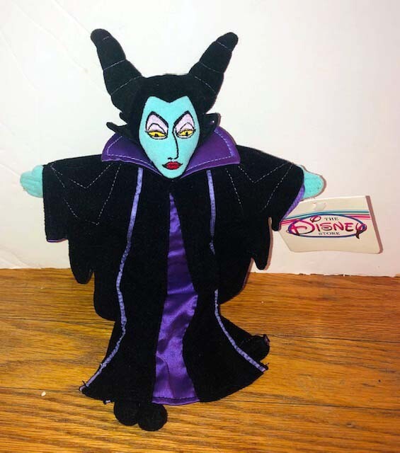 Sleeping Beauty Maleficent Doll w/Tag Disney Store Mini Bean Bag Plush ...