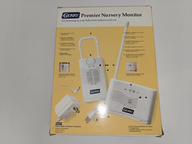 Gerry Premier Nursery Monitor Model 603 in White for sale online | eBay