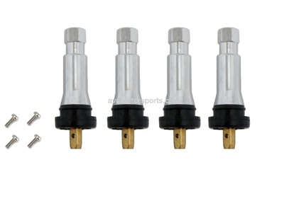 4 TPMS Chrome Valve Stem Rebuild Kit Tire Pressure Sensor Service Pack ...