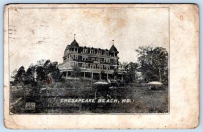 1907 CHESAPEAKE BEACH MARYLAND BELVEDERE HOTEL to EDINBURG VIRGINIA POSTCARD | eBay