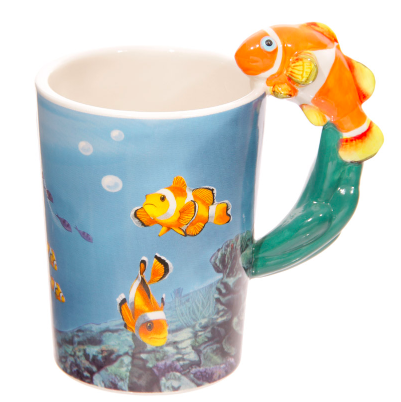 Animal Shaped Handle Ceramic Mug Tea Coffee Cup Novelty Gift Jungle ...